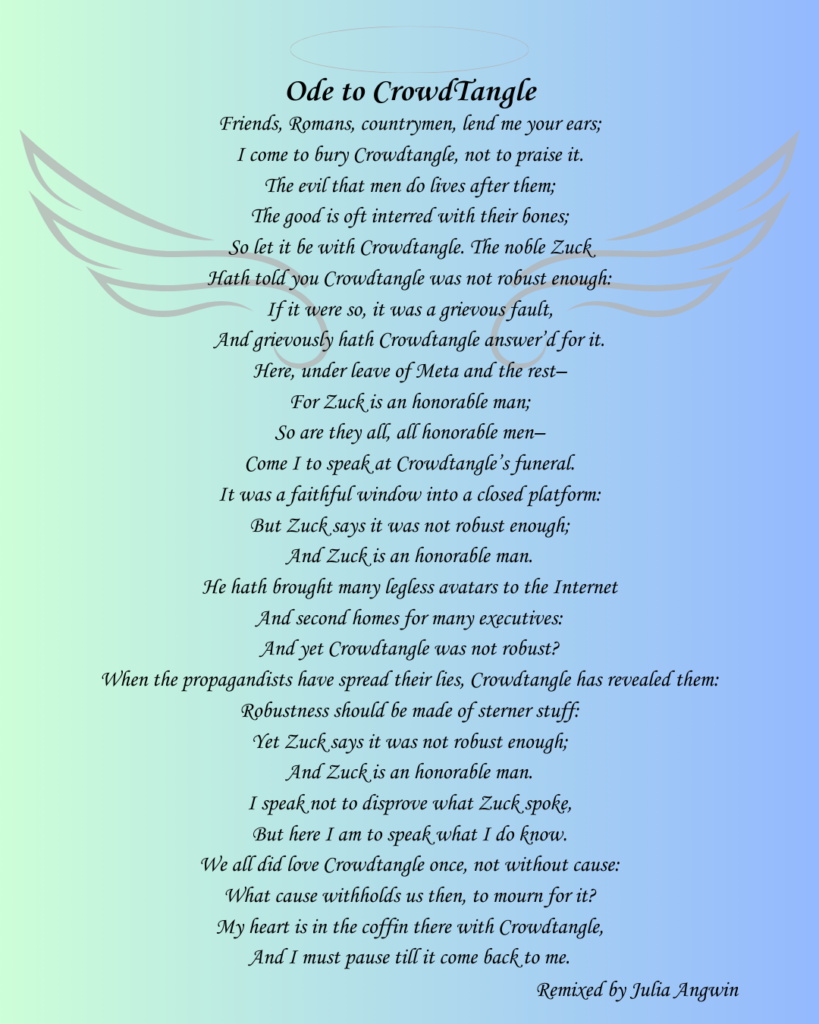 The CrowdTangle Funeral – Knight-Georgetown Institute